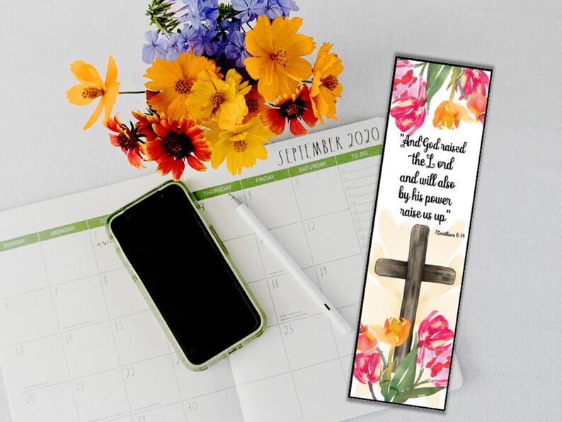 Easter Bookmarks Religious Easter Gifts Bible Verse - Etsy