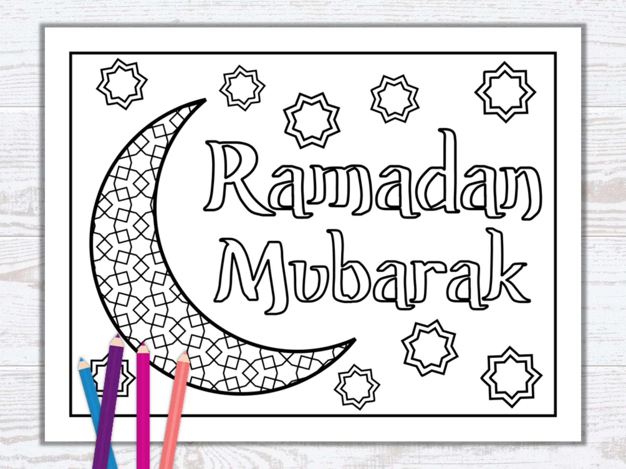 2 Ramadan Coloring Pages Ramadan Printable for (Download Now) - Etsy
