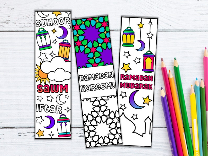 Ramadan Coloring Bookmarks: Islamic Geometric Patterns (printable PDF ...