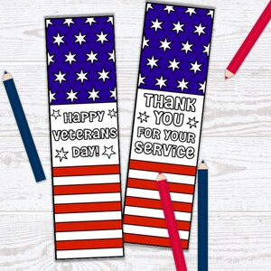 Veterans Day Coloring Bookmarks: Patriotic Kids Gift (PDF Download) - Etsy