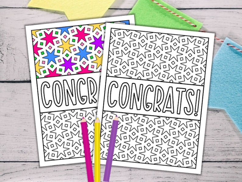 Congratulations Cards to Color Congrats Coloring Pages Congrats ...