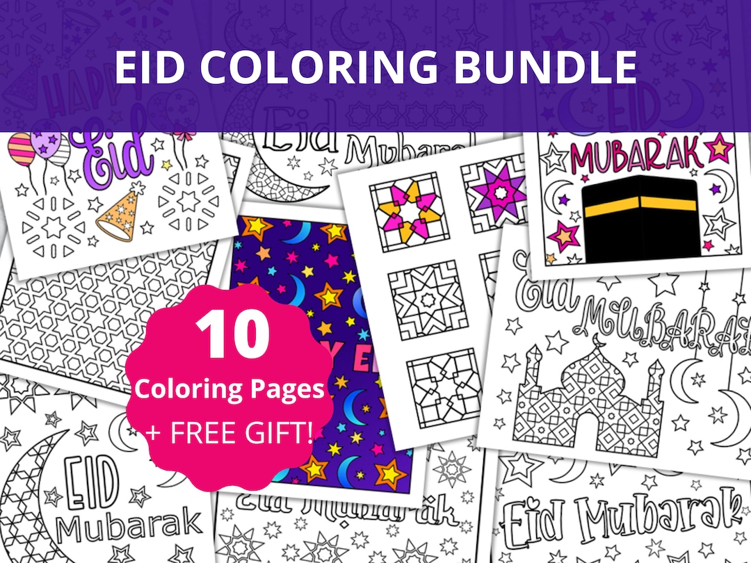 Eid Coloring Bundle - Eid Printables for Kids & Adults - Islamic ...