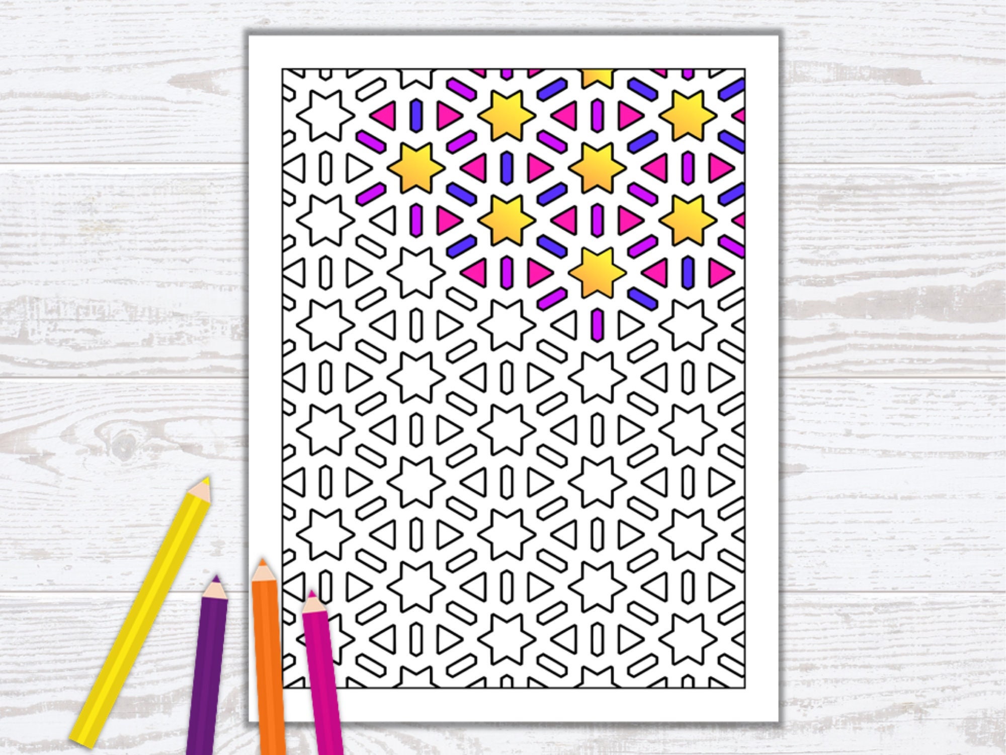 Easy Pattern Coloring Pages For Kids