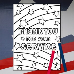 Veterans Day Thank You Card - Veterans Day Craft - Thank You for Your ...