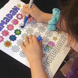 Ramadan Countdown Calendar: Kids' Coloring Activity (PDF Digital ...