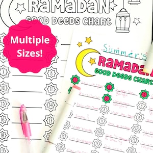 Customizable Ramadan Good Deeds Chart: Kids Coloring Page (digital ...
