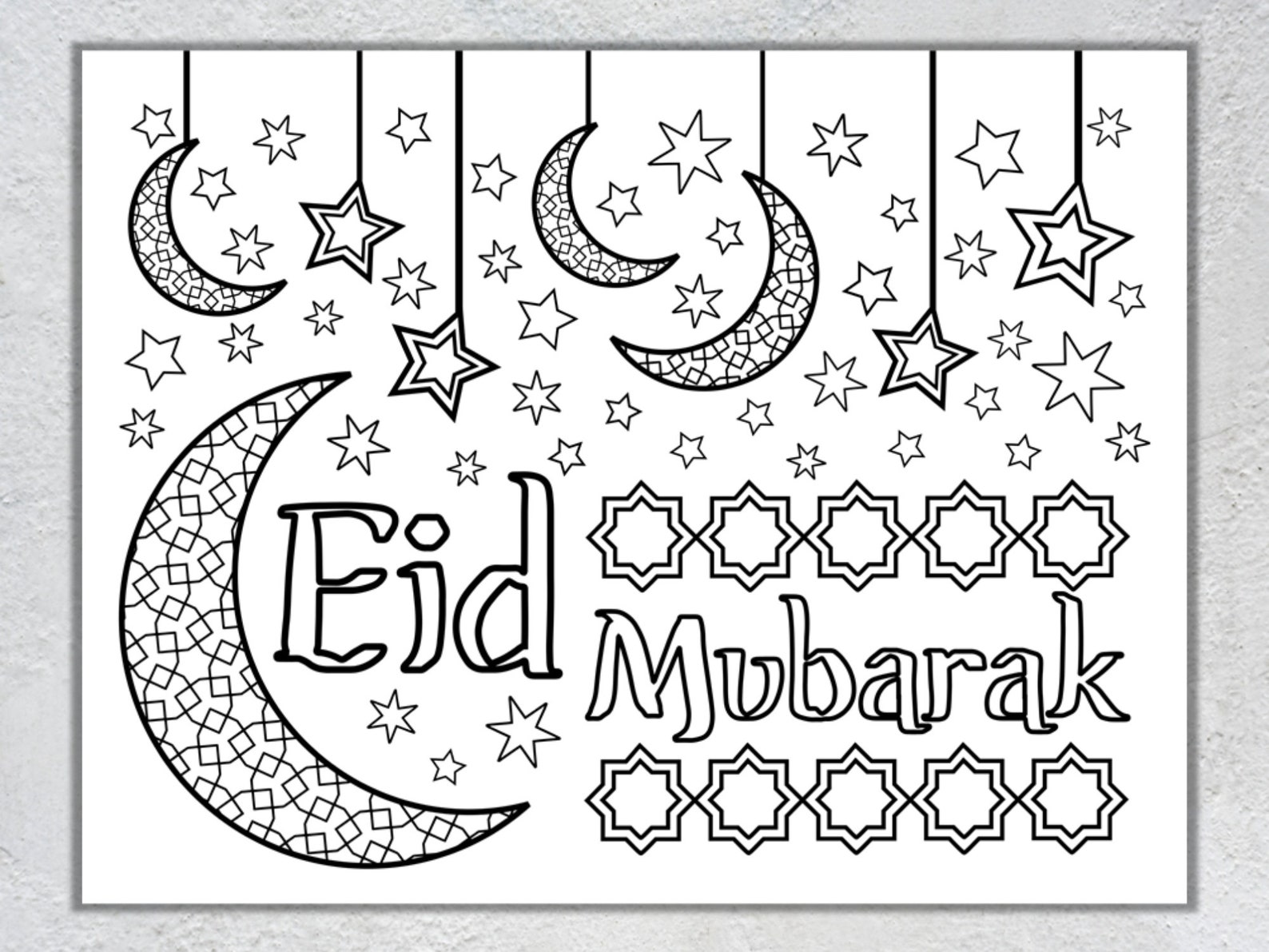 Eid Mubarak Coloring Page Ramadan & Eid Activity Printable PDF Islamic ...