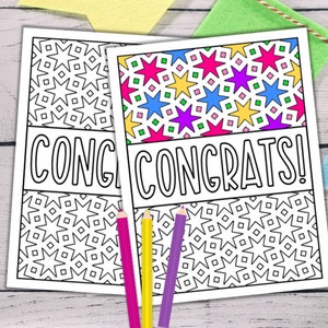 Congratulations Cards to Color - Congrats Coloring Pages - Congrats ...
