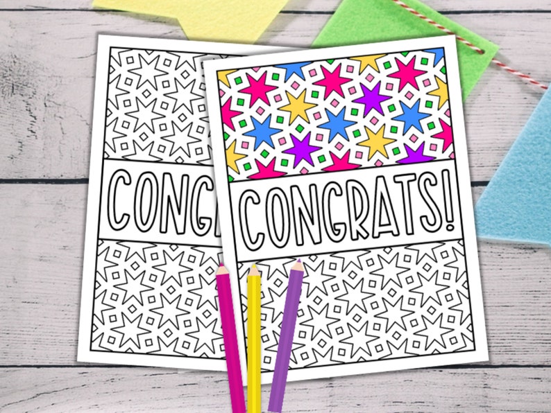 Congratulations Cards to Color Congrats Coloring Pages Congrats ...