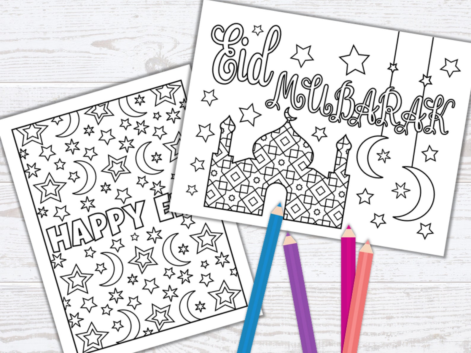 Eid Coloring Bundle Eid Printables for Kids & Adults - Etsy