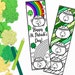 Saint Patrick's Day Coloring Bookmarks Digital Bookmarks to Color St ...