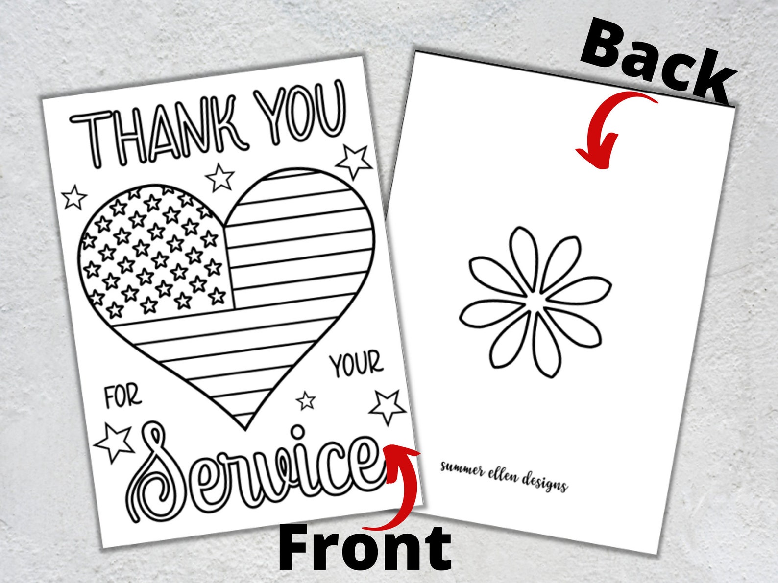Veterans Day Coloring Card: Thank You Veteran - Kids Craft (PDF Instant ...