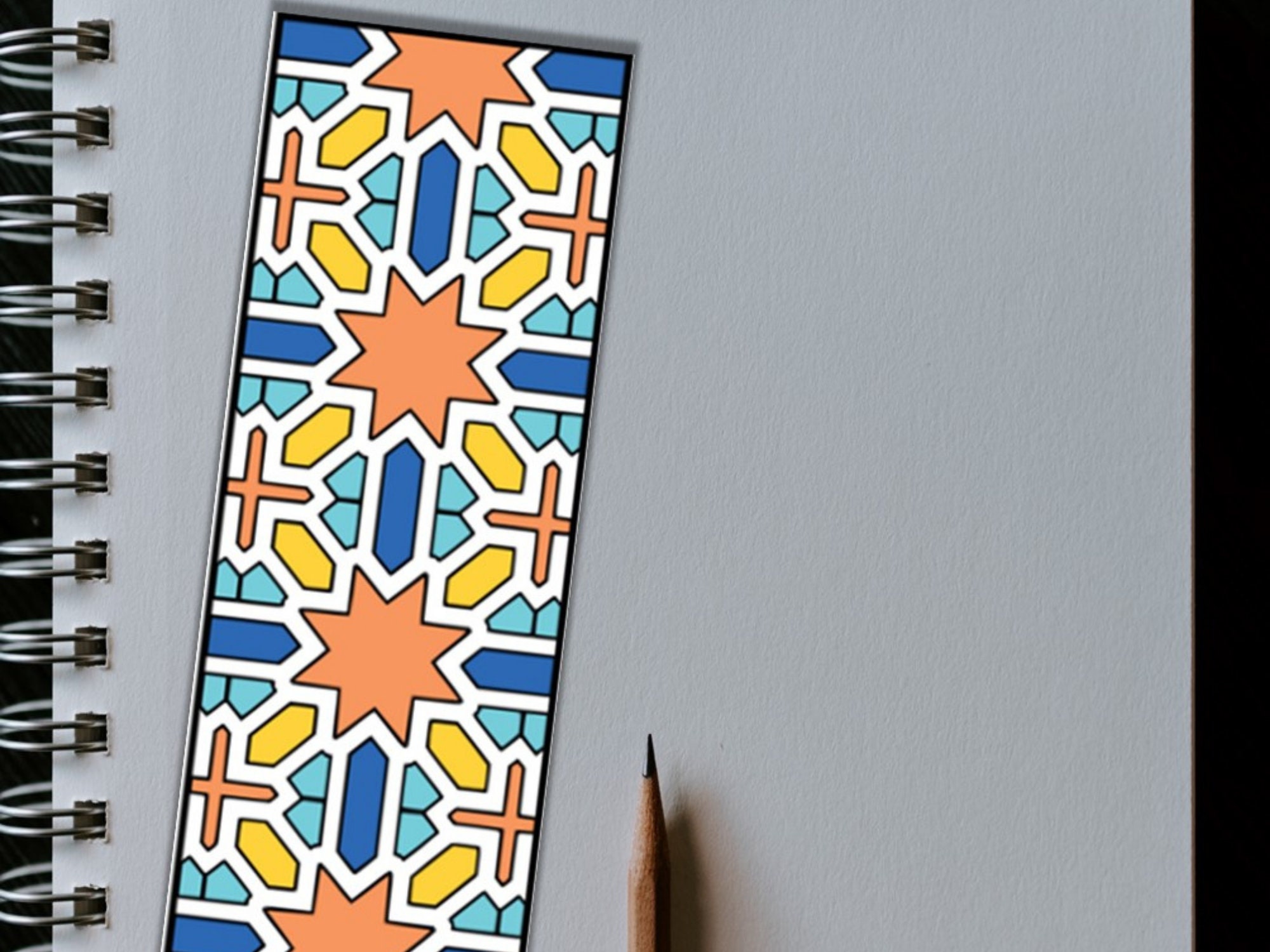 4 Geometric Bookmarks PDF Printable Bookmarks With Patterns | Etsy