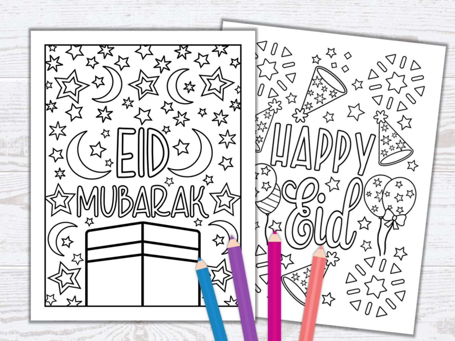 Eid Coloring Bundle Eid Printables for Kids & Adults - Etsy
