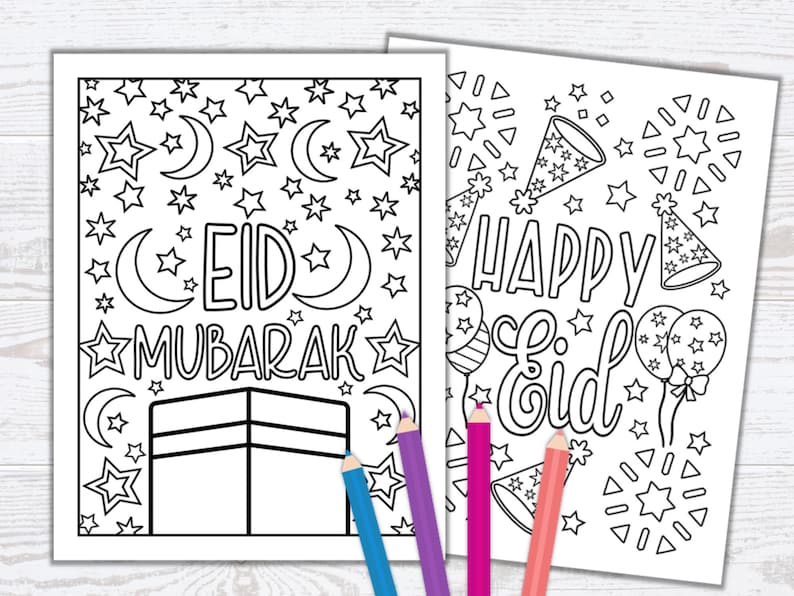 Eid Coloring Bundle Eid Printables for Kids & Adults - Etsy