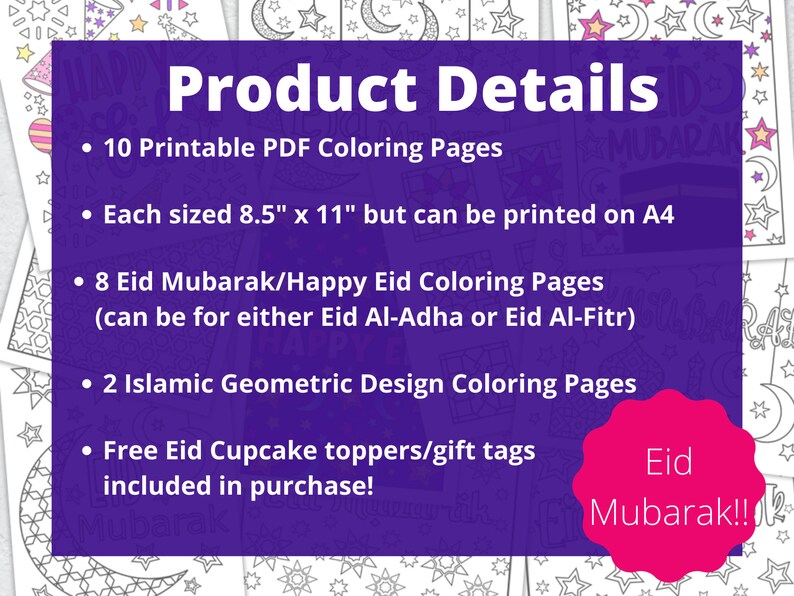 Eid Coloring Bundle Eid Printables for Kids & Adults - Etsy