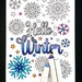Hello Winter Snowflake Coloring Page Winter Holiday Activities Xmas ...