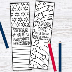 Veterans Day Coloring Bookmarks: Patriotic Kids Gift (PDF Download) - Etsy