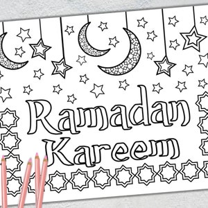 2 Ramadan Coloring Pages Ramadan Printable for Kids and | Etsy