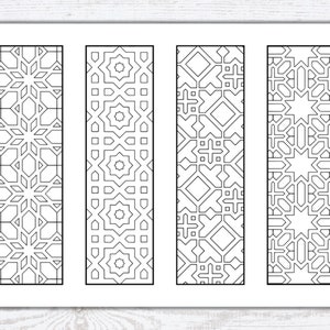 Coloring Bookmarks - Printable Bookmarks to Color Geometric Designs ...