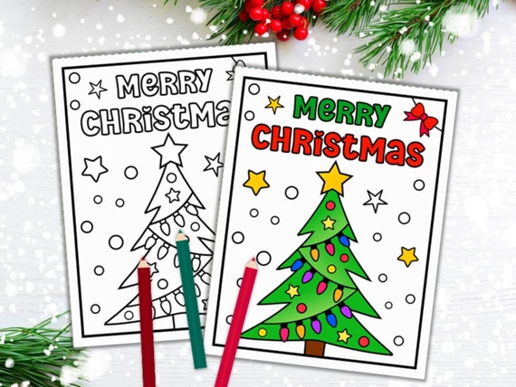 Free Printable Christmas Cards To Color Free Printable Christmas