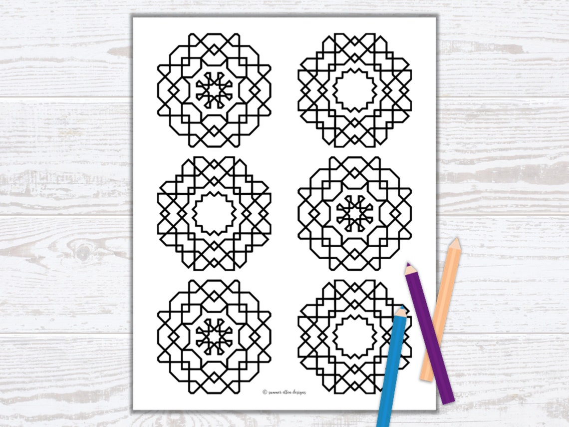Mini Mandalas Coloring Bundle Simple Coloring Mandalas - Etsy