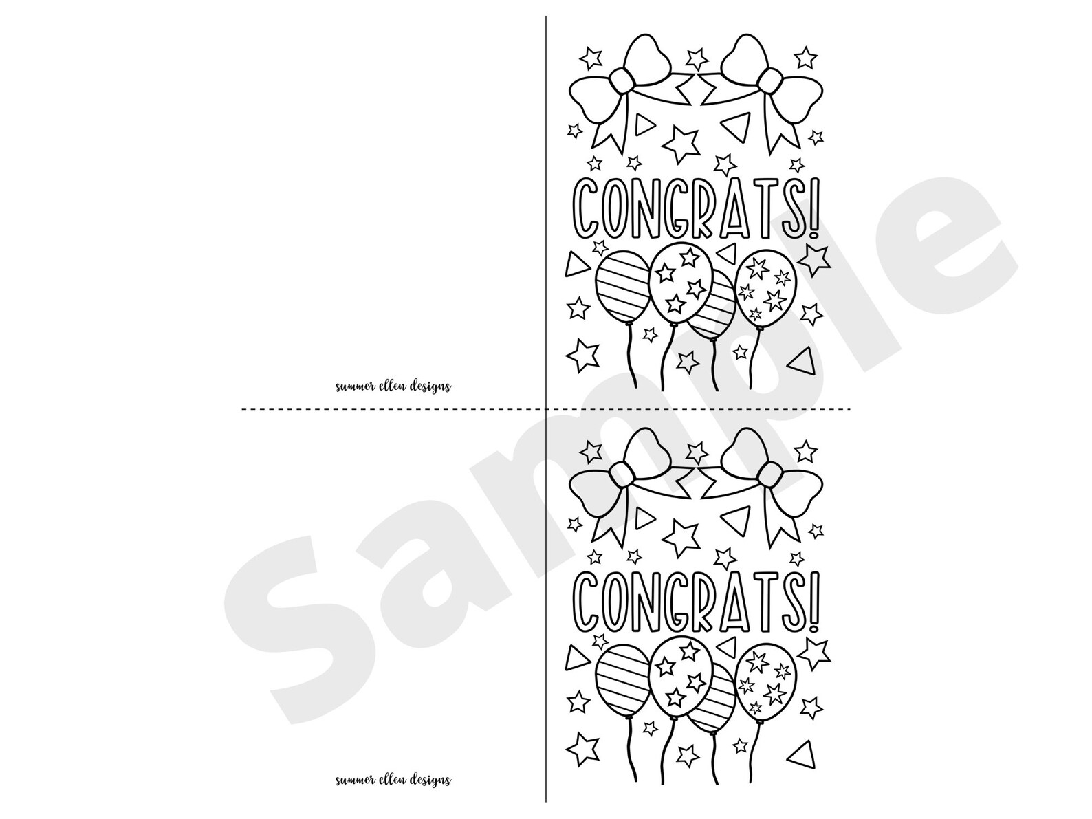 Congratulations Cards to Color Congratulations Coloring Greeting Cards ...