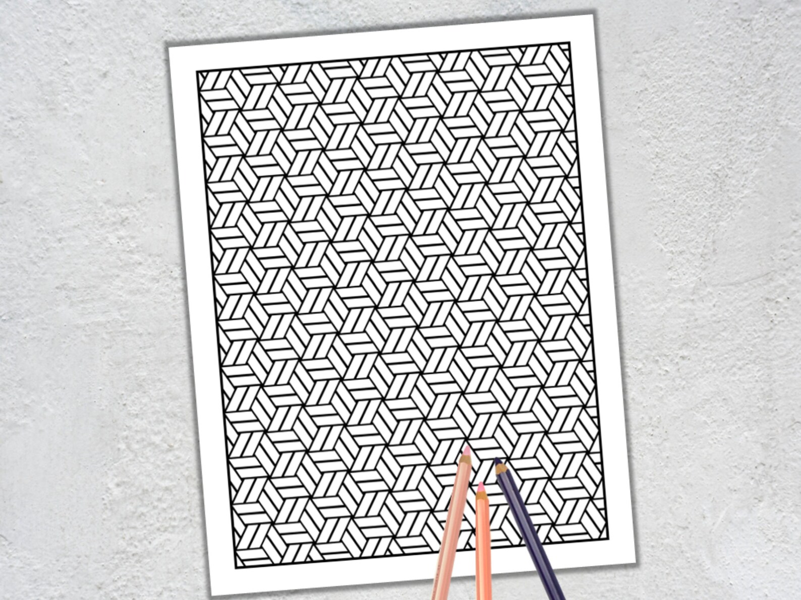 Geometric Coloring Page Optical Illusion Coloring Pages for Adults ...