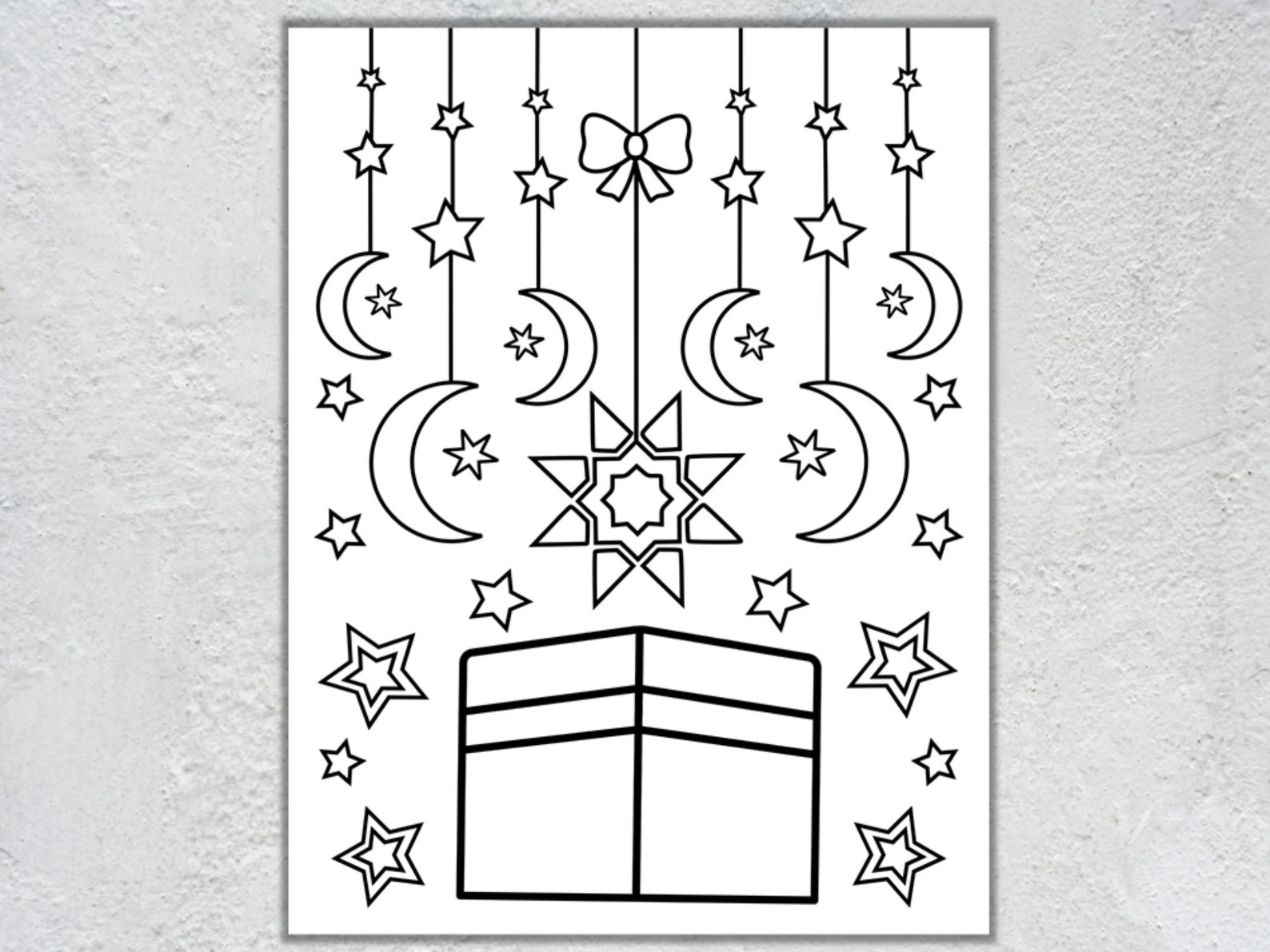 Kaaba Coloring Pages Islamic Design Printable Ramadan Activity Islamic ...