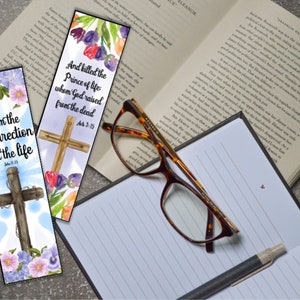 Easter Bookmarks - Religious Easter Gifts - Bible Verse Bookmarks ...