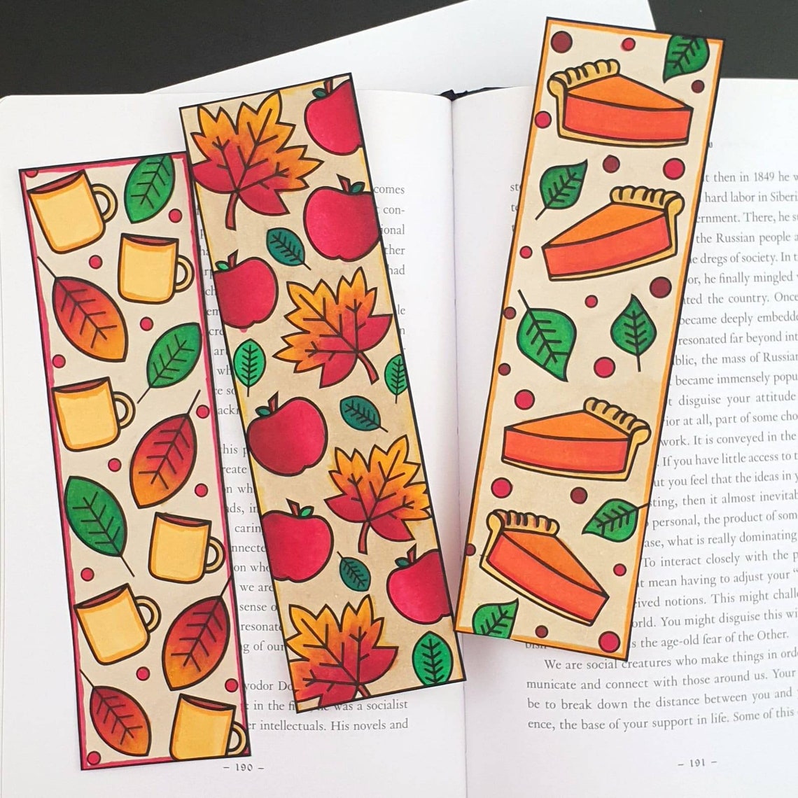 Fall Coloring Bookmarks Cute Bookmarks With Fall Theme Coloring Pages ...