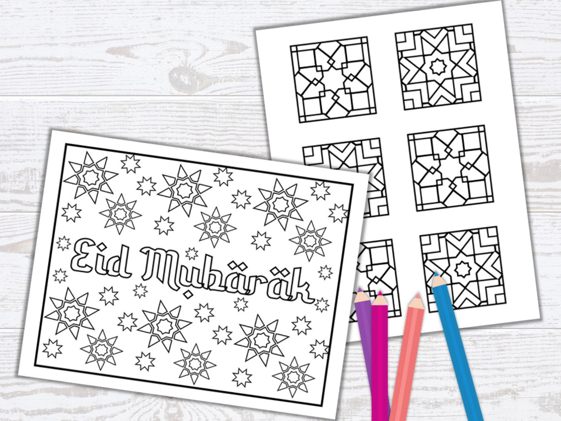 Eid Coloring Bundle Eid Printables for Kids & Adults - Etsy