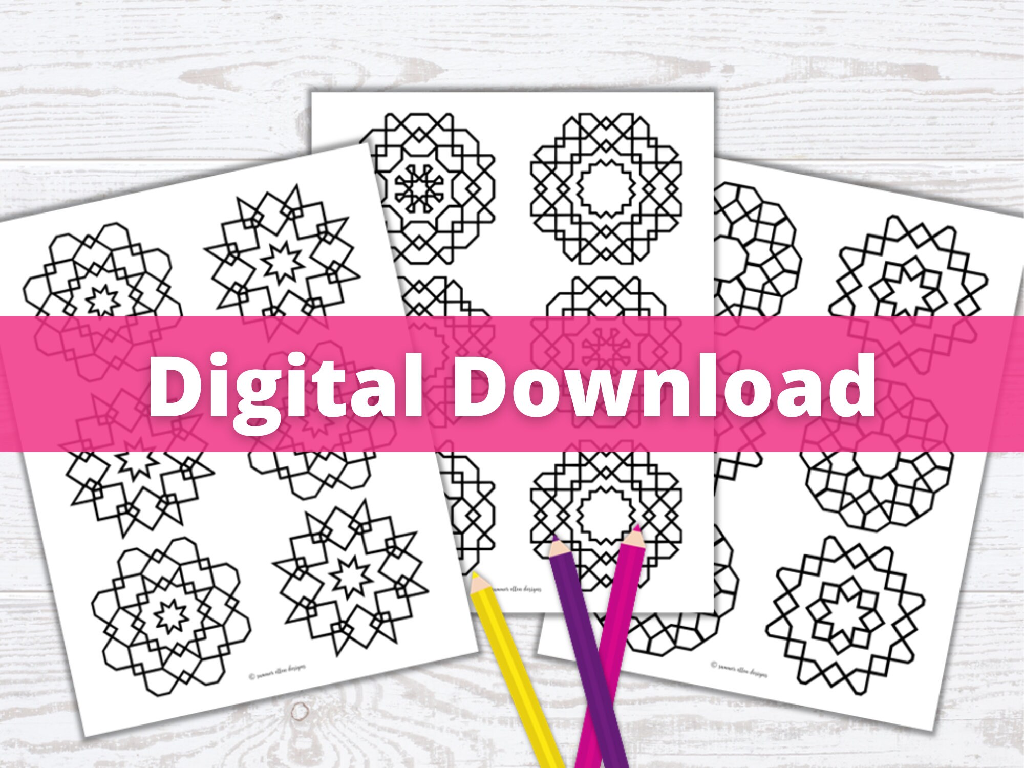 Mini Mandalas Coloring Bundle Simple Coloring Mandalas - Etsy