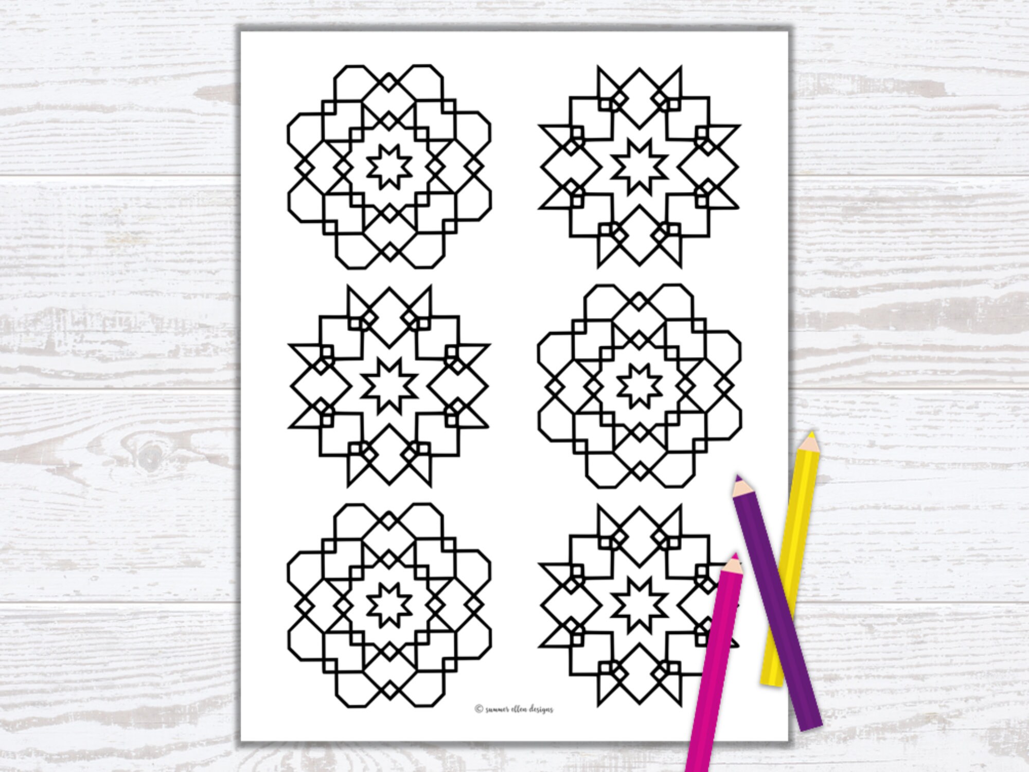 Mini Mandalas Coloring Bundle Simple Coloring Mandalas - Etsy