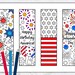 Fourth of July Coloring Bookmarks Printable Bookmarks to - Etsy