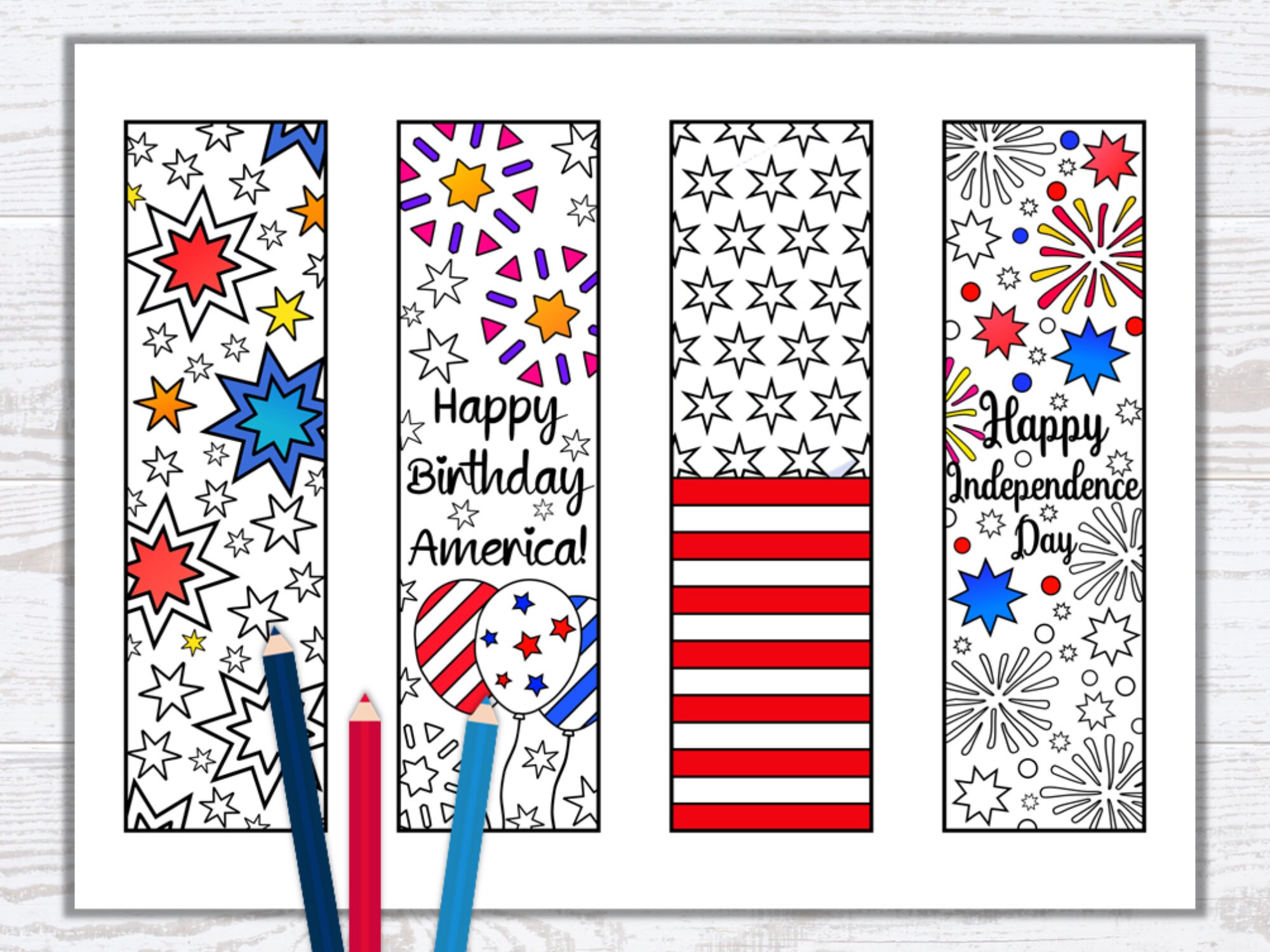 4th of July Coloring Bundle Printable Coloring Pages Coloring Sheets ...
