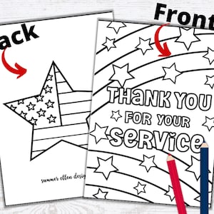 Veterans Day Thank You Card - Veterans Day Craft - Thank You for Your ...