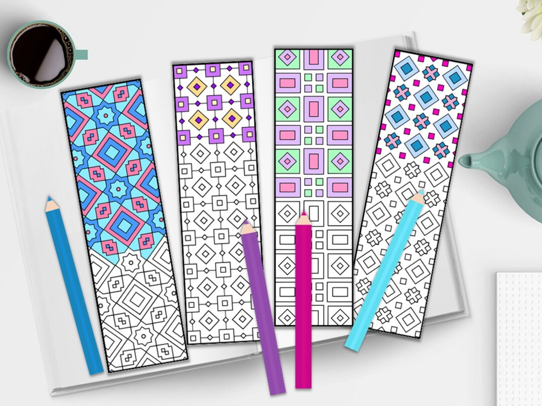 Coloring Bookmarks - Zen Printable Bookmarks Set - Adult Coloring Page ...