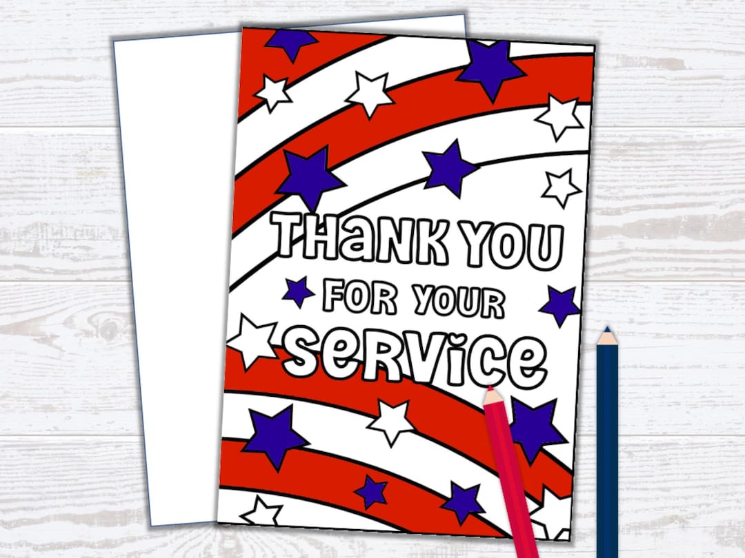 Veterans Day Thank You Card - Veterans Day Craft - Thank You for Your ...