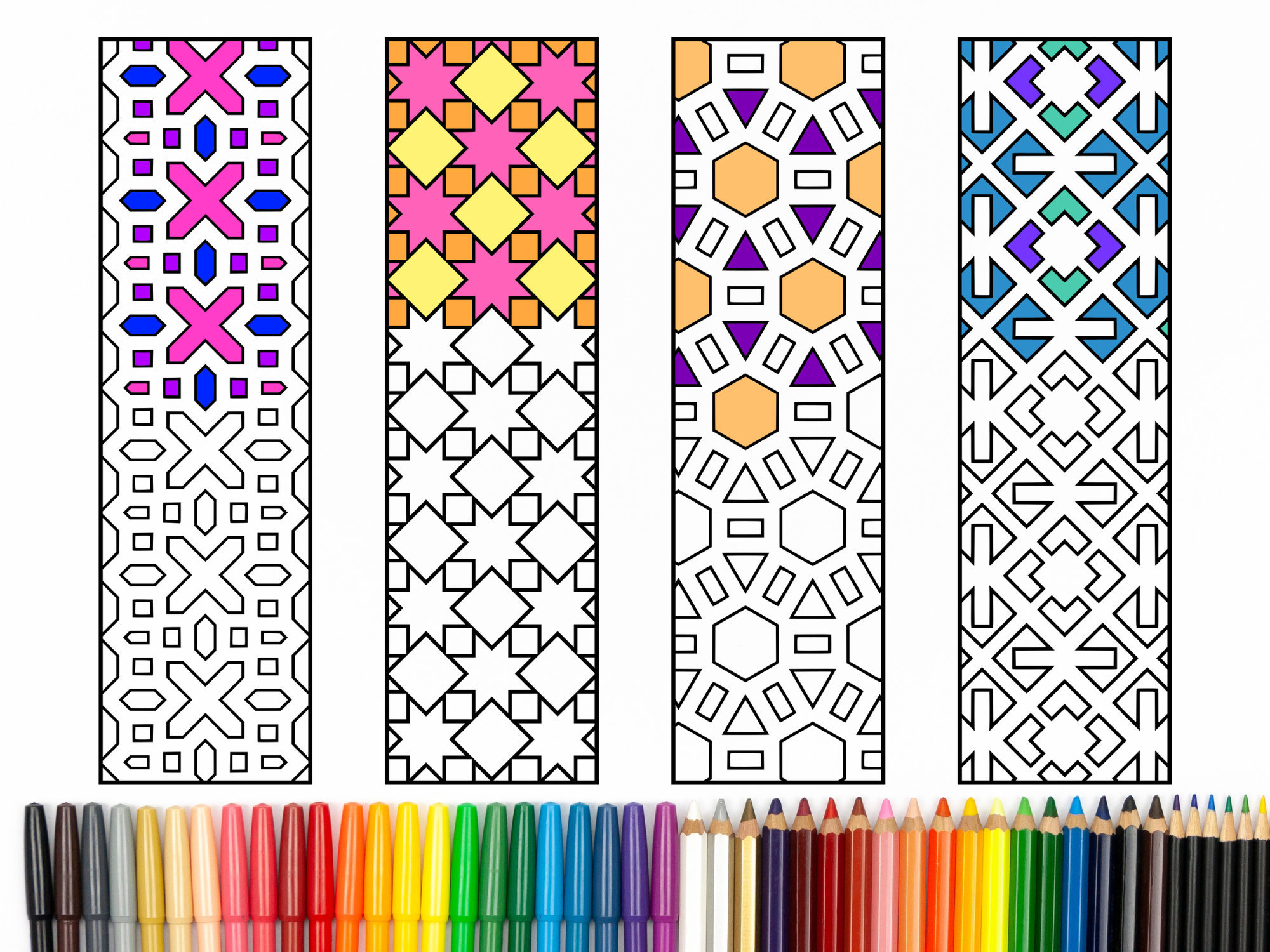 Coloring Bookmarks Bookmarks to Color for Kids Color Your - Etsy