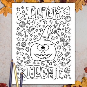 Halloween Coloring and Fall Coloring Pages - Fall Theme Coloring ...