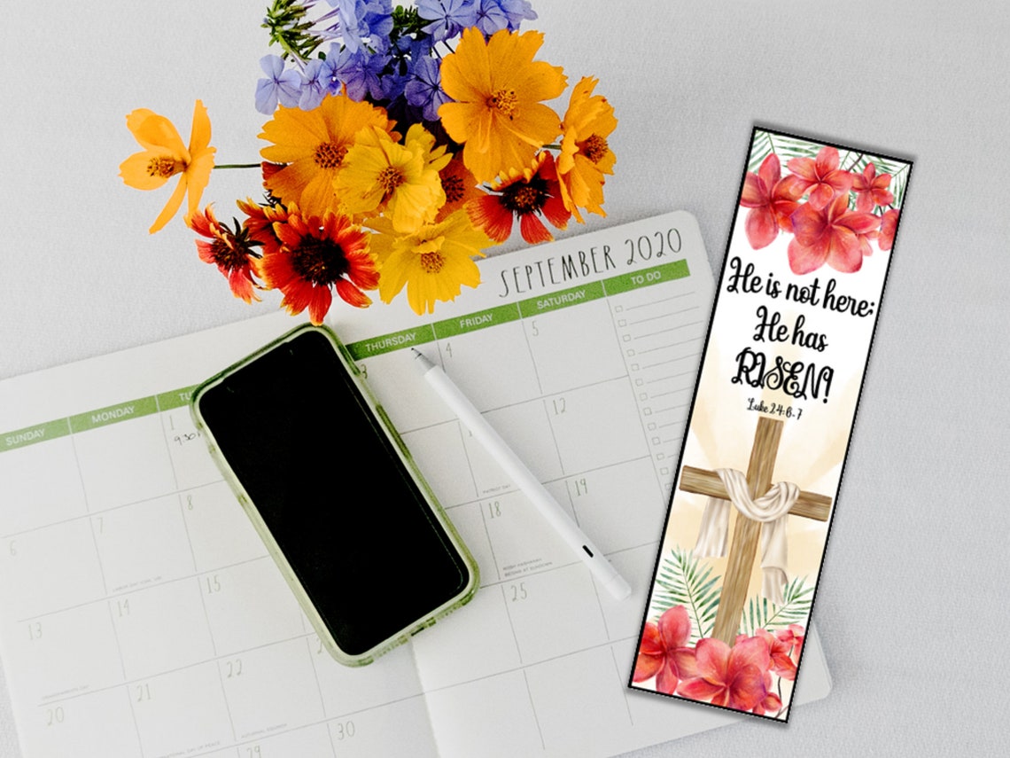 Easter Bookmarks Religious Easter Gifts Bible Verse - Etsy
