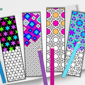 Coloring Bookmarks - Geometric Coloring Pages - Zen Coloring Pages ...