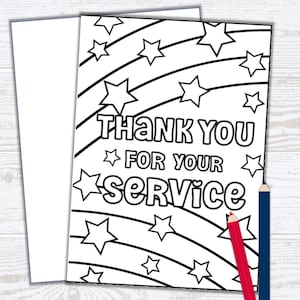Veterans Day Thank You Card - Veterans Day Craft - Thank You for Your ...