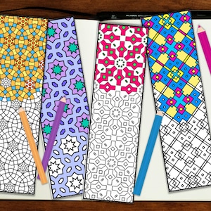 Coloring Bookmarks - Geometric Coloring Pages - Zen Coloring Pages ...