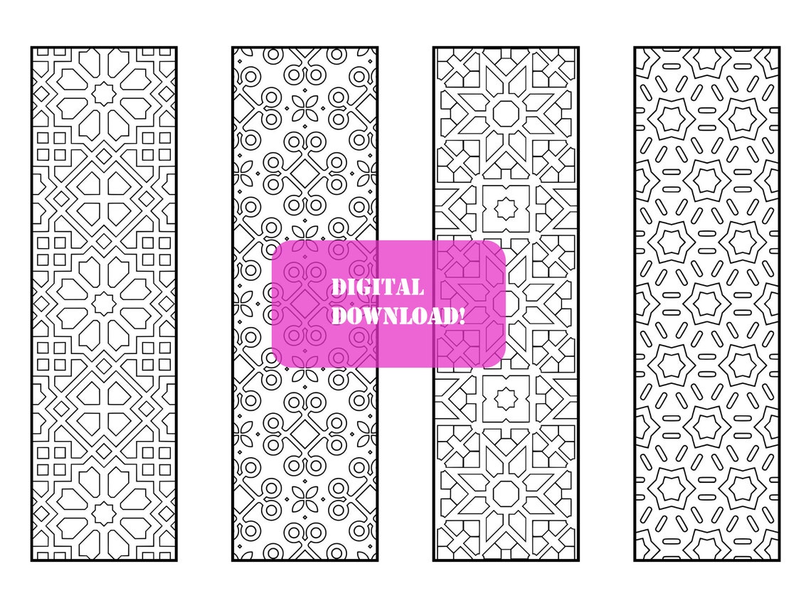 Coloring Bookmarks Adult Coloring Page Bookmarks to Color - Etsy