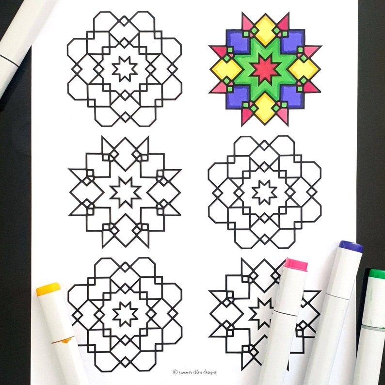 Mini Mandalas Coloring Bundle Simple Coloring Mandalas - Etsy
