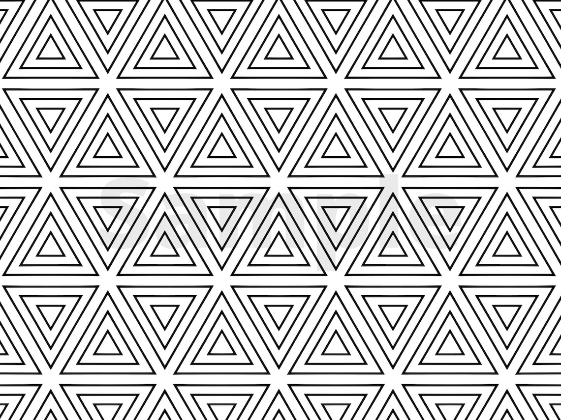 5 Simple and Easy Geometric Coloring Pages (Download Now) - Etsy