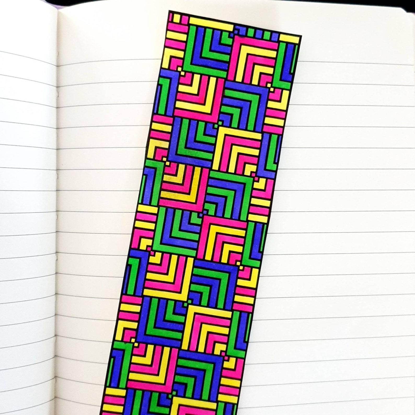 Coloring Bookmarks Geometric Patterns for Coloring Bold - Etsy