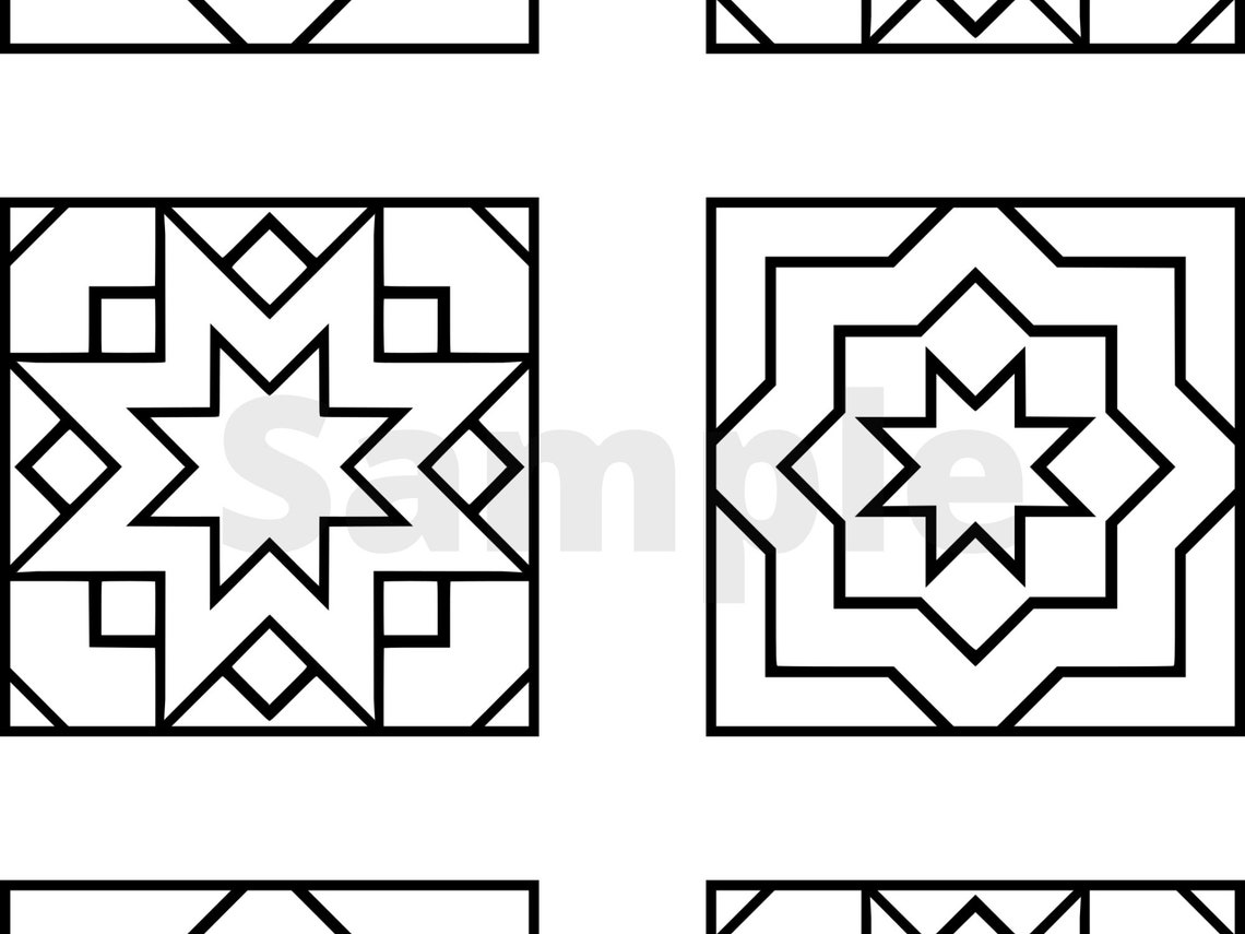 Moroccan Tile Coloring Pages: Islamic Geometric Designs (PDF Download ...
